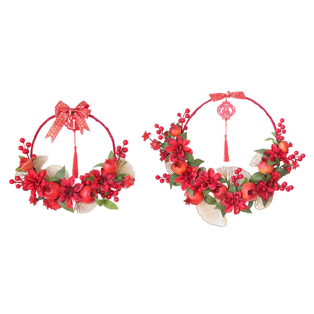 Rode Krans Granaatappel Garland Boom Krans Voor Vo... – Grandado