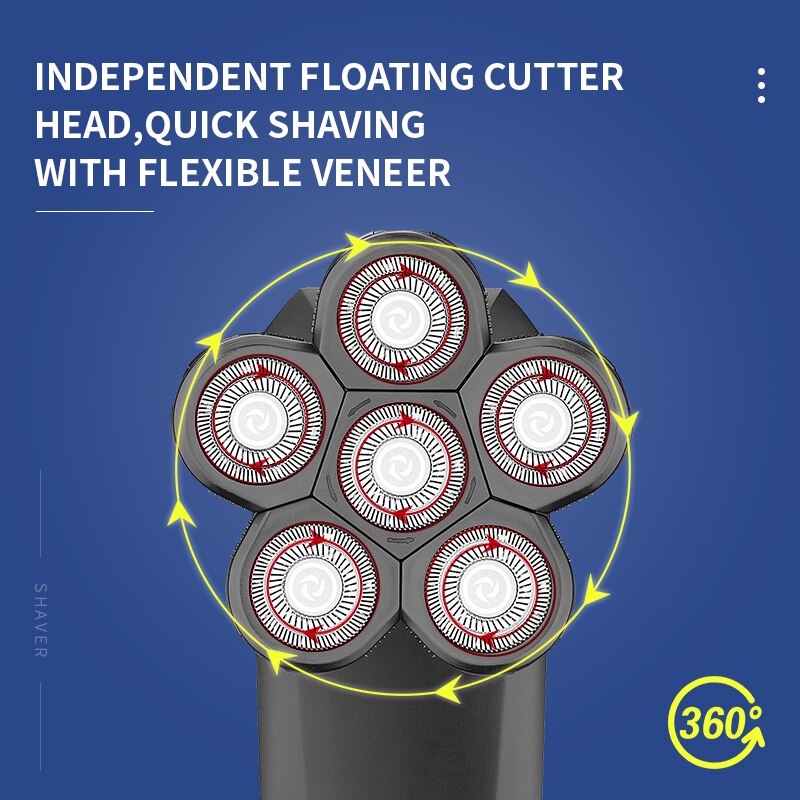 6-blade grooming kit electric shaver for men wet d... – Grandado