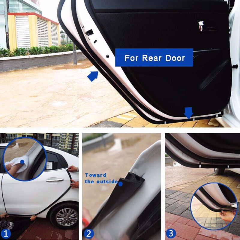 P-form type 2 meter bildørstætningsliste anti-støv... – Grandado