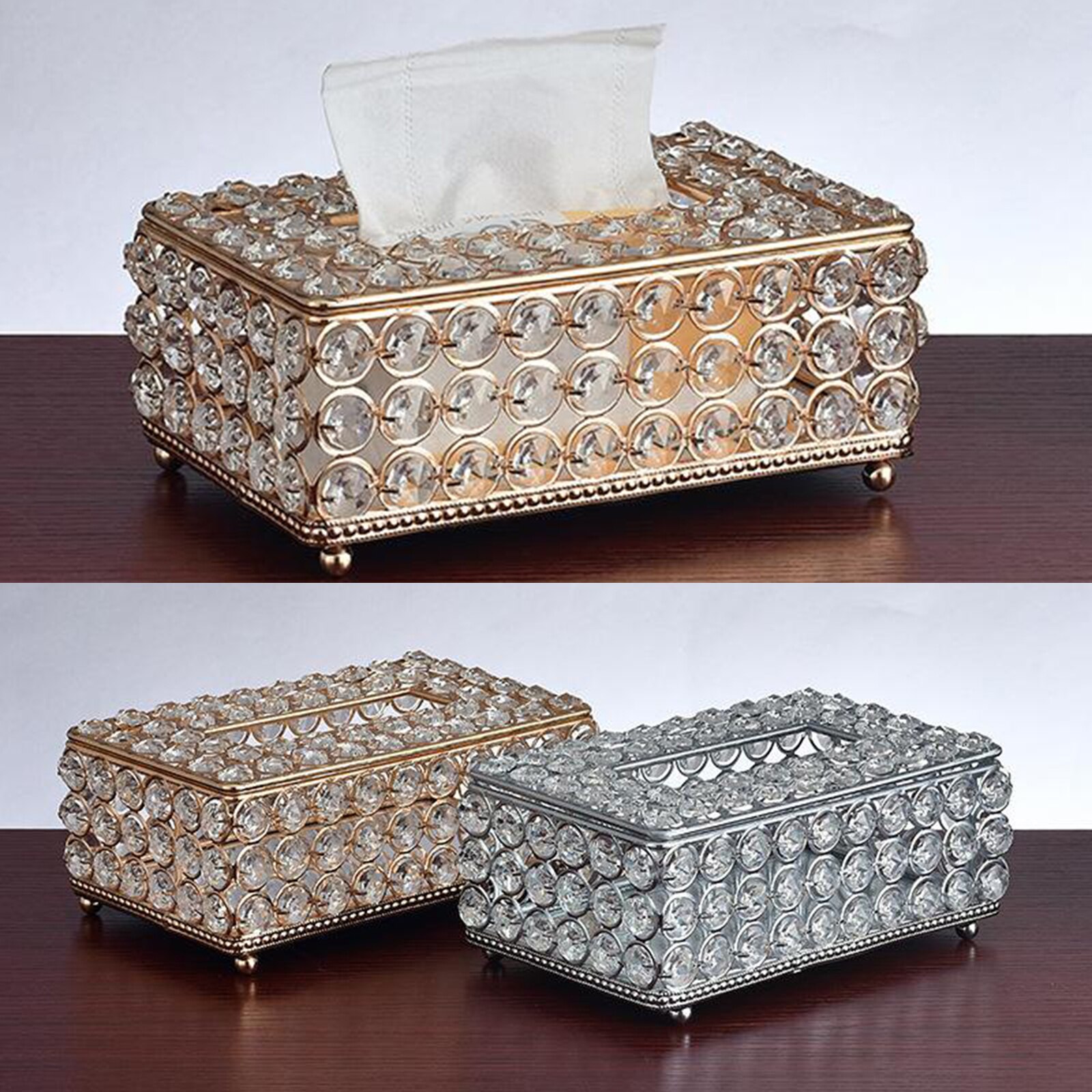 Luxe Stijl Shiny Crystal Tissue Box Servet Houder ... – Grandado