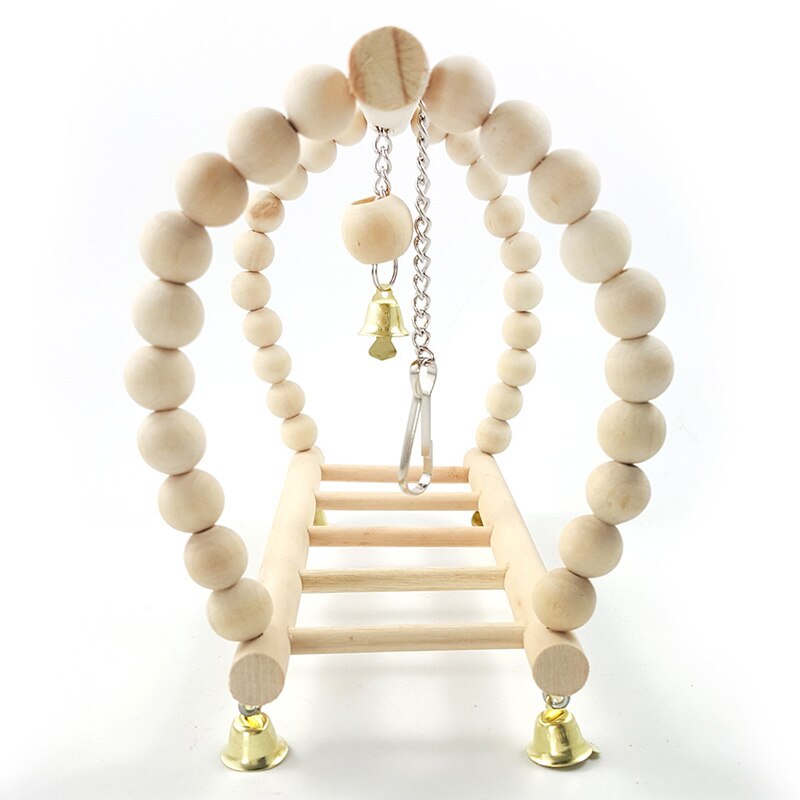 Pet Bird Swing Wooden Bridge Ladder Cage Cockatiel... – Grandado