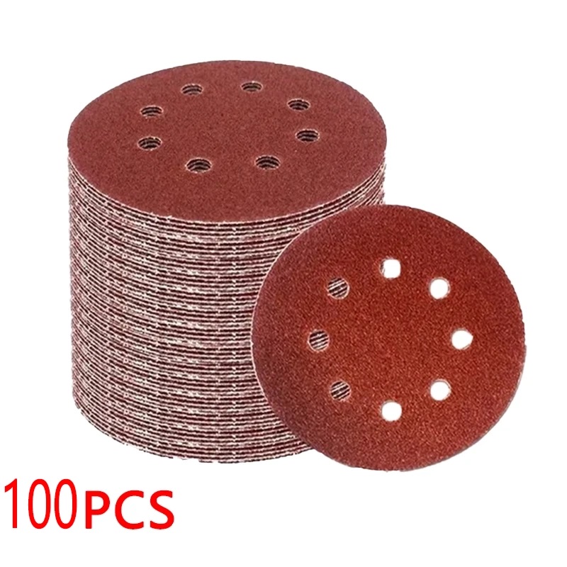 100Pcs 125mm Sandpaper Round Shape Sanding Discs H... – Vicedeal