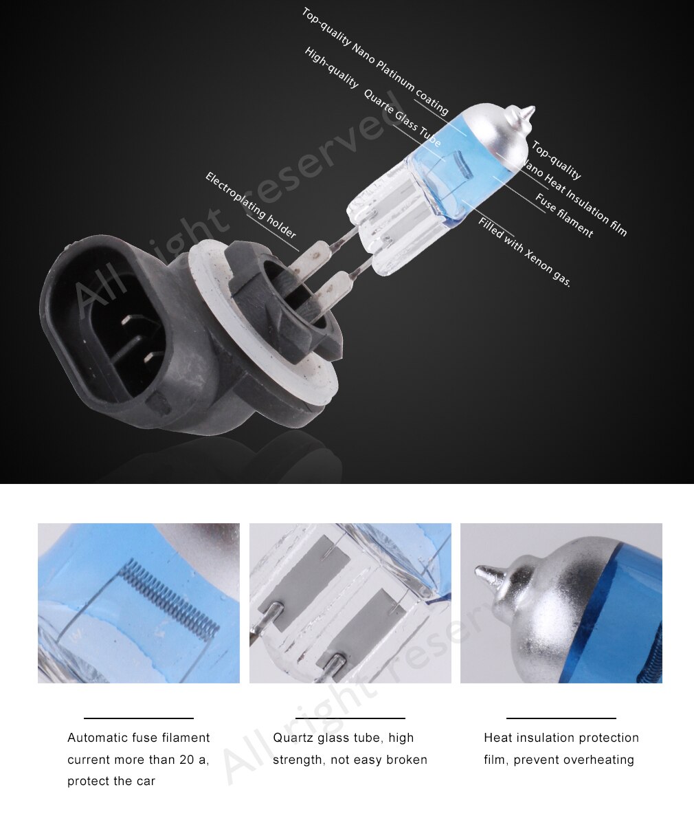 881 894 H27 Halogen Bulbs 27W - Car Headlights fog... – Vicedeal