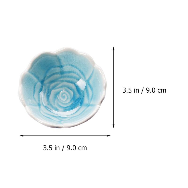 3Pcs Saucer Ceramics Rose Shape Premium Durable Fo... – Grandado