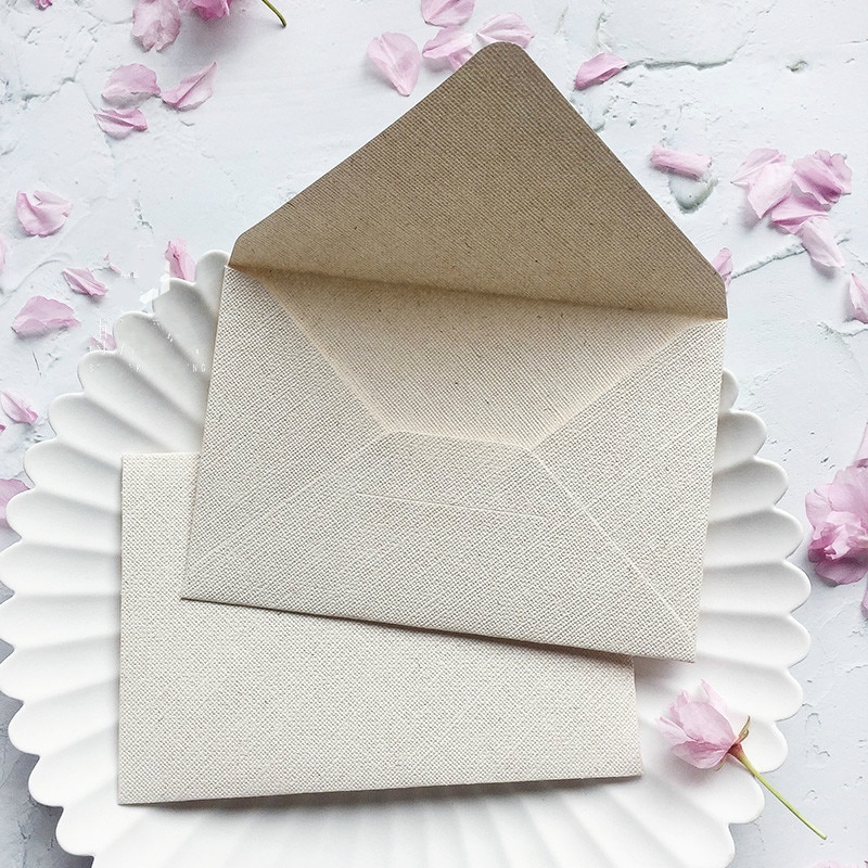 5pcs Burlap Texture Envelopes Stationery Paper Cra... – Grandado