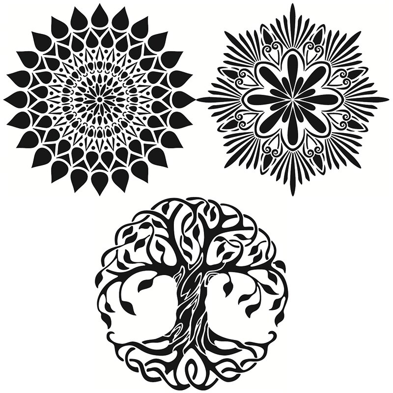 15Cm 20cm 30cm Mandala Tree DIY Layering Stencils ... – Vicedeal