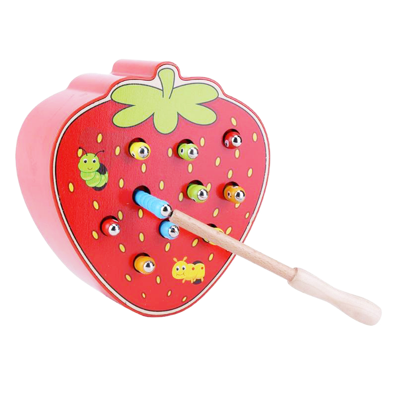 Catch Worm Games, Color Cognitive Magnetic Strawbe... – Grandado