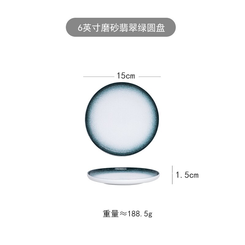 Steak Plate enamel plates bowls Dish Household din... – Grandado