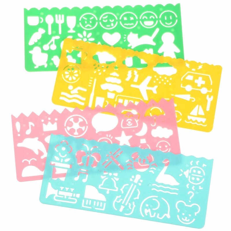 Kicute 4pcs Plastic Art Graphics Drawing Template ... – Vicedeal