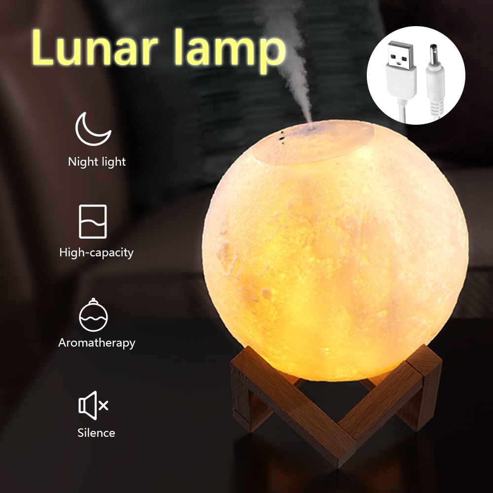 USB Moon Aroma Humidifier Essential Oil Diffuser A... – Vicedeal
