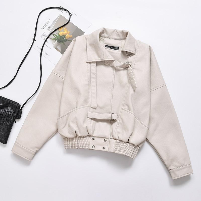 Spring Women Vintage Punk Leather Jacket Batwing S... – Grandado