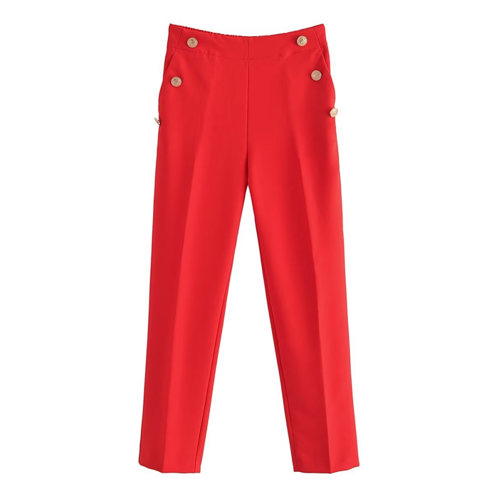 PB&ZA Autumn Slim Fit Multi Color Simple Side Butt... – Grandado