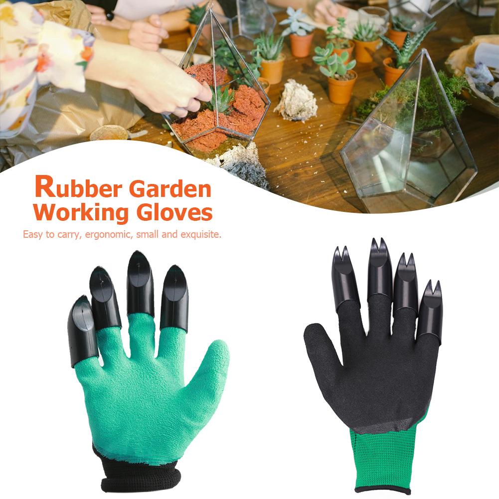 4 ABS Plastic Garden Rubber Gloves Claws Quick Eas... – Vicedeal
