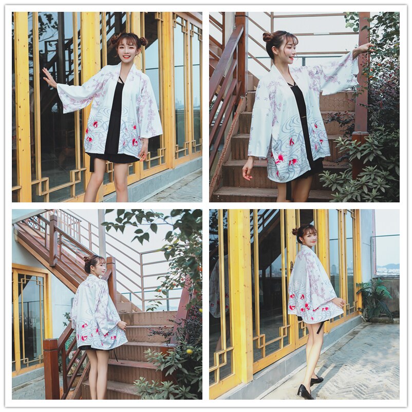 Kimono Cardigan Japanese Print Yukata Coat Foe Wom... – Grandado