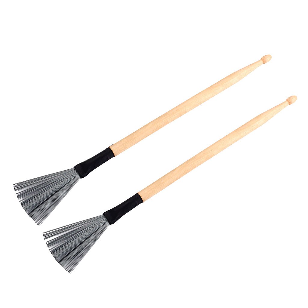 1 Pair Double Head Drum Kit Mallets Steel Wire Bru... – Grandado