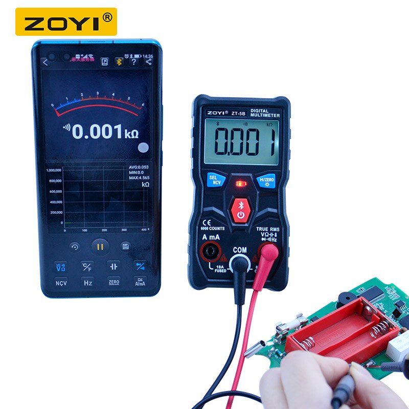 ZOYI ZT-5B Wireless Digital Multimeter Auto-Rangin... – Vicedeal
