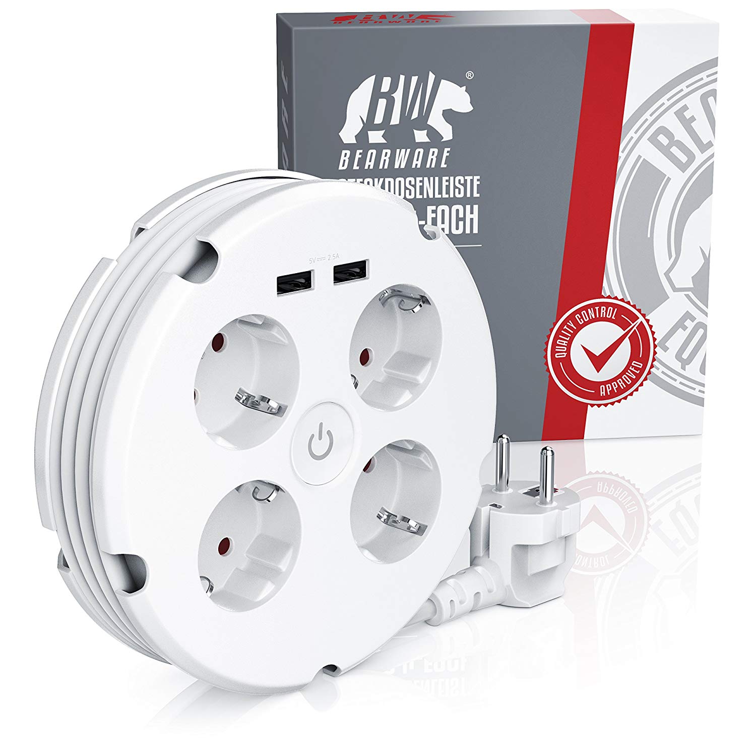 Multiple Power Strip Electric Sockets 4 way Round ... – Vicedeal