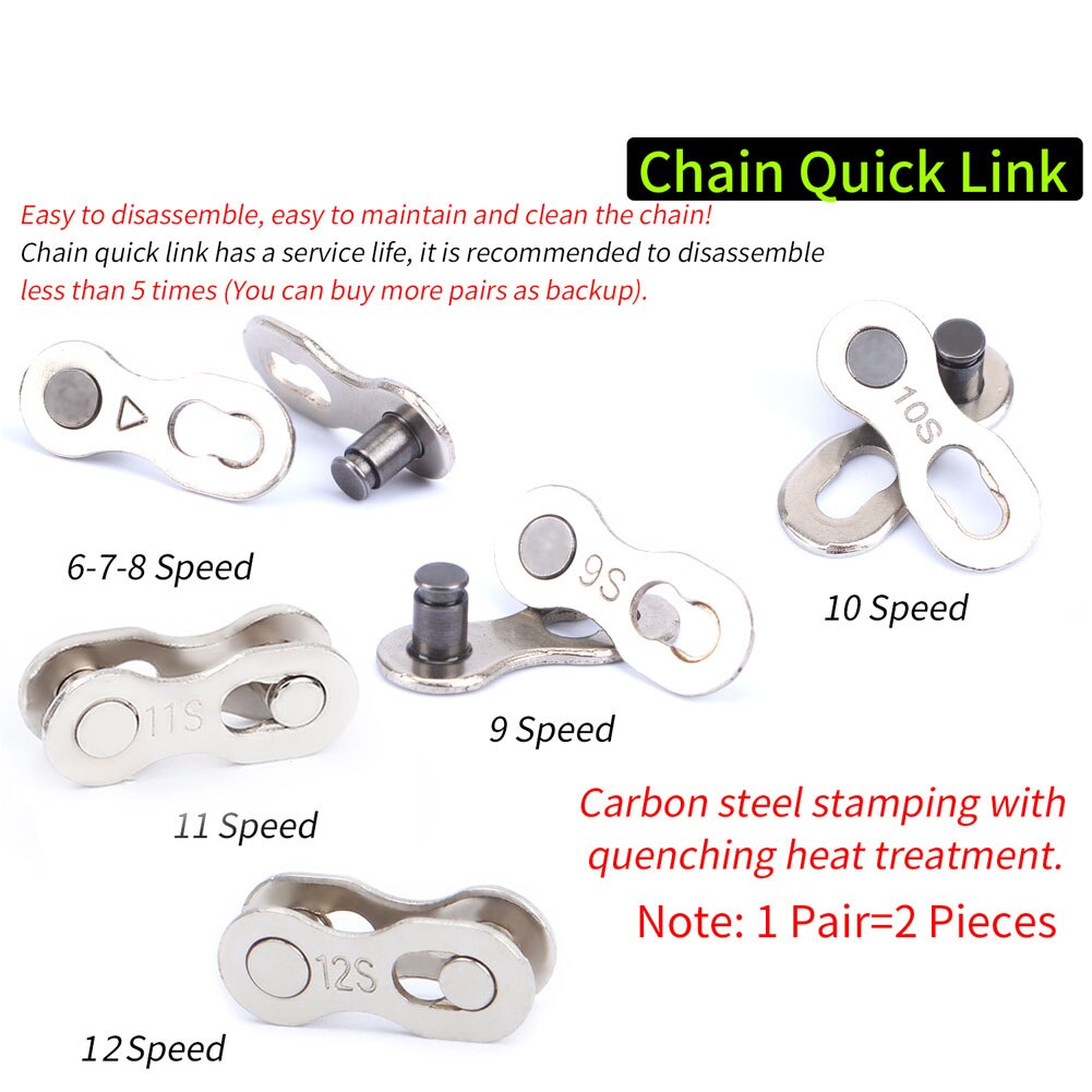 5 Pairs Mountainbike Ketting Link Connector Lock S... – Grandado