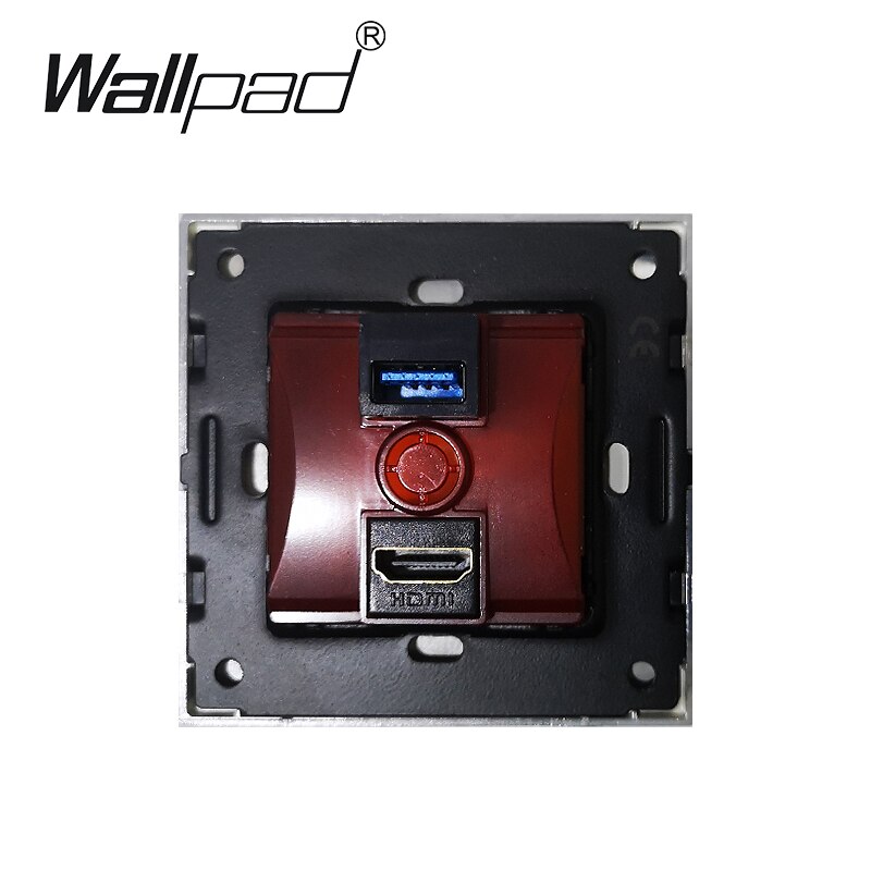 HDMI USB Socket Wallpad Crystal Glass Panel 110V-2... – Vicedeal