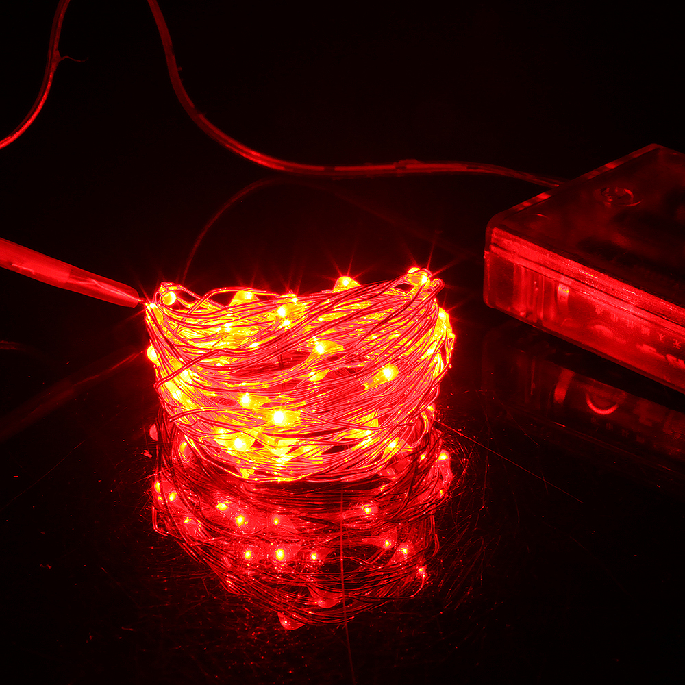 20m 200LED Fairy Light AA Battery Powered, Red Cop... – Grandado