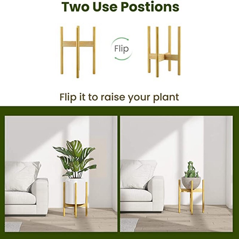 Bamboo Plant Stand Flower Holder Indoor Mid Centur... – Vicedeal