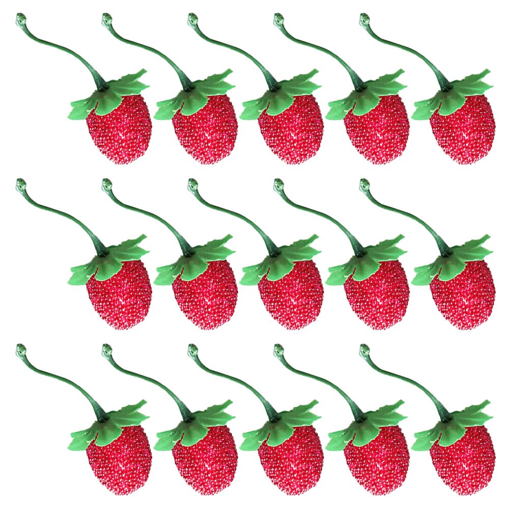 20pcs Simulation Strawberry Decors Strawberry Mode... – Grandado