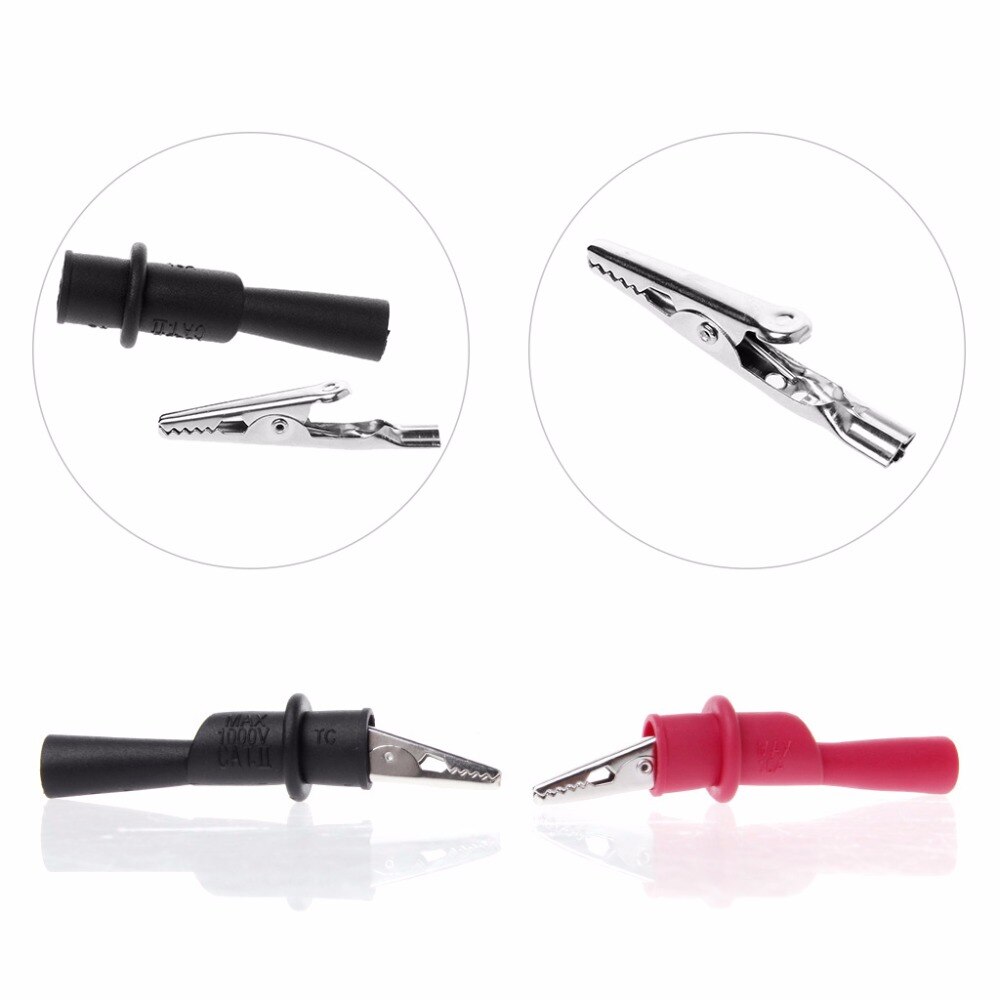 2pcs Insulated MultiMeter Test Lead Alligator Clip... – Grandado