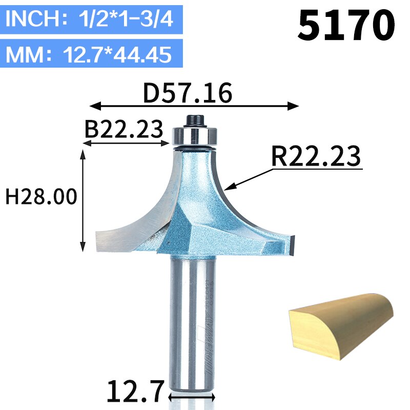 HUHAO 1pcs Round-Over Router Bits for wood Woodwor... – Vicedeal