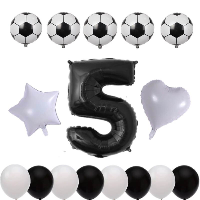 16Pcs Folie Nummer/Voetbal Ballon Sets Boeket Baby... – Grandado