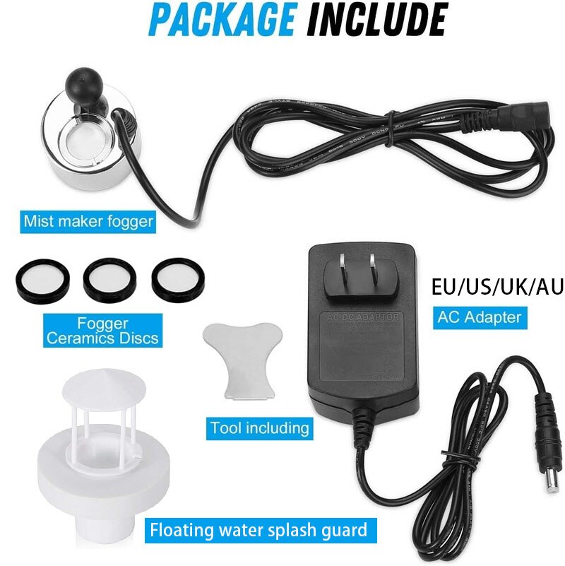 Upgrade Mist Maker 46mm Fogger Water Fountain Pond... – Vicedeal