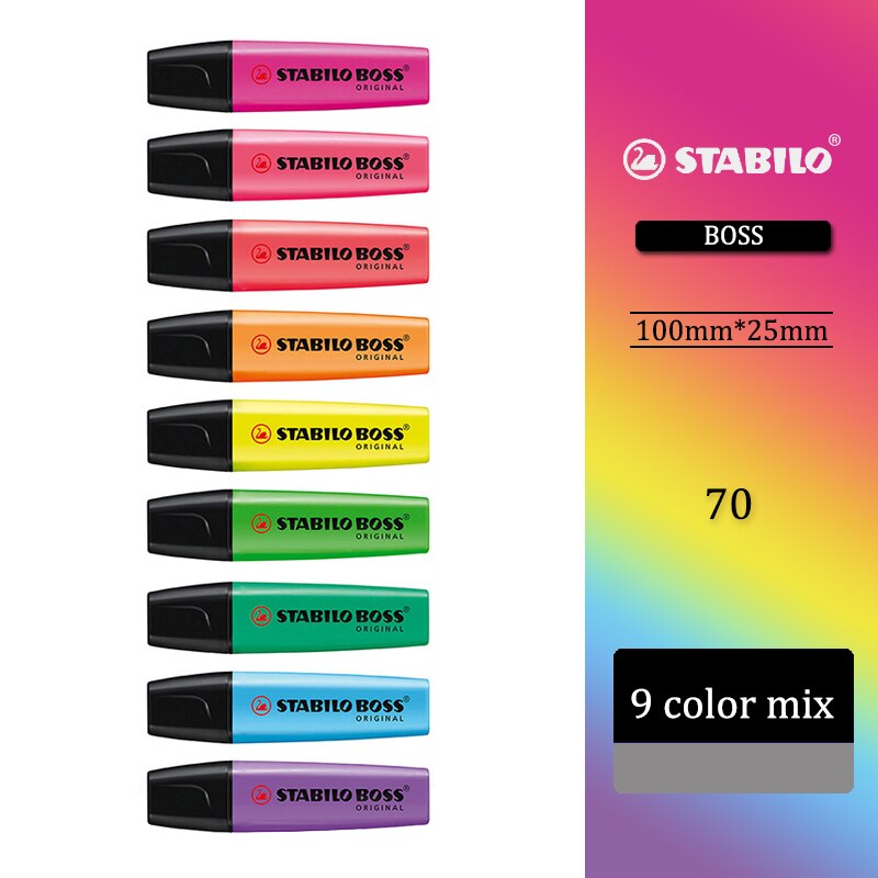 6/9 colors STABILO BOSS Macaron Color Highlighter ... – Vicedeal