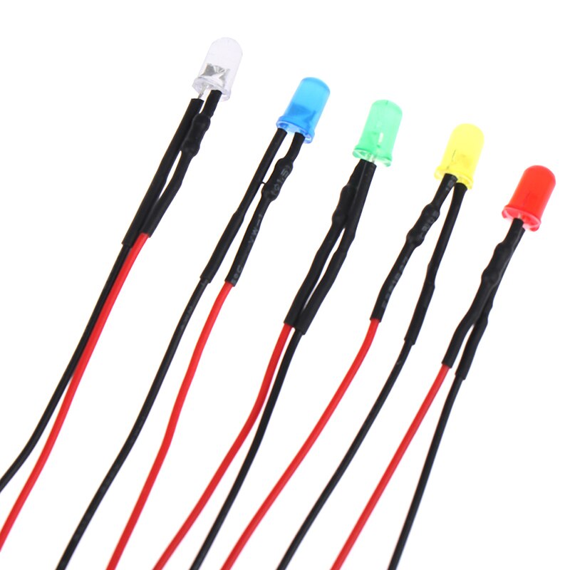 5X Min F3 3Mm 20Cm Pre Wired Led Ronde Licht Lamp ... – Grandado