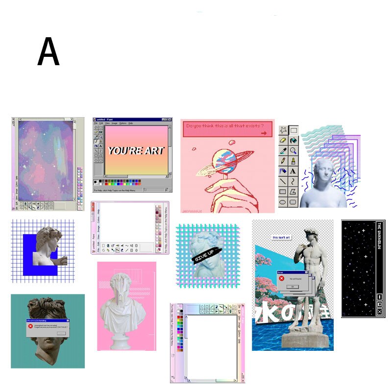 INS Steam Wave series stickers DIY scrapbooking jo... – Vicedeal