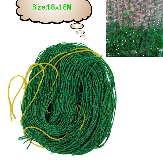 Garden green nylon vegetable plant trellis netting... – Grandado