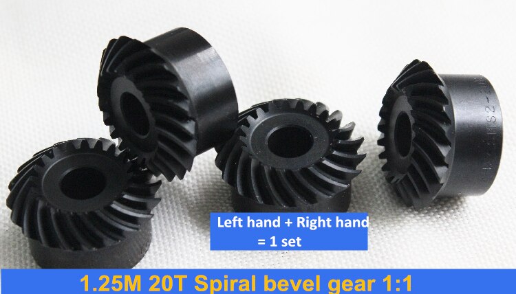 1.25M 20T Spiral bevel gear 1:1 Left hand + Right ... – Grandado