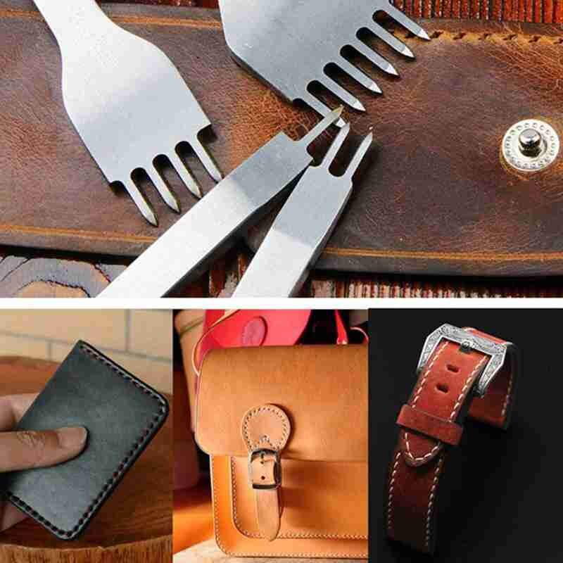 Leather Craft Tools Sewing Carving Work Set Access... – Grandado