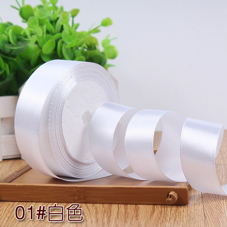 6-10-15-20-25-38-50mm White Satin Ribbons Christma... – Grandado