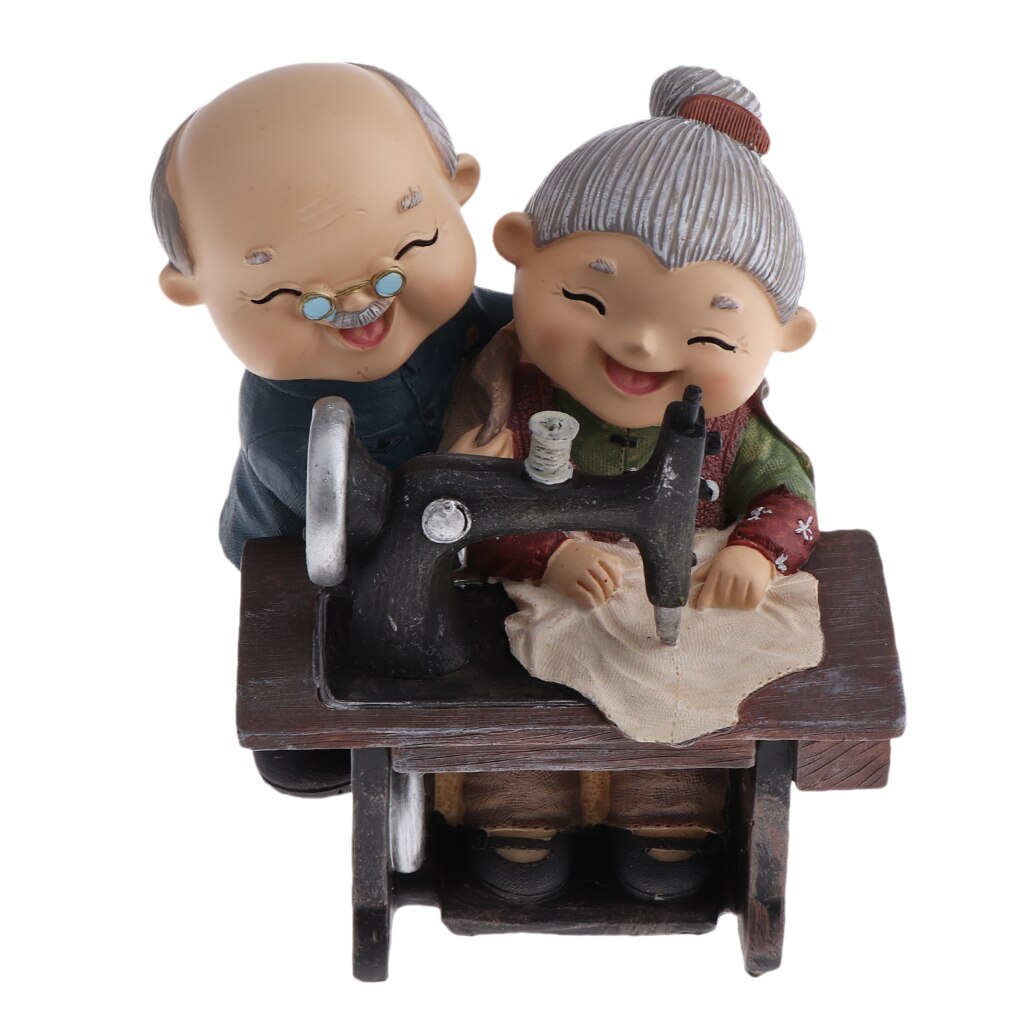 Resin Craft Elderly Couple Figurines Loving Old Ag... – Grandado