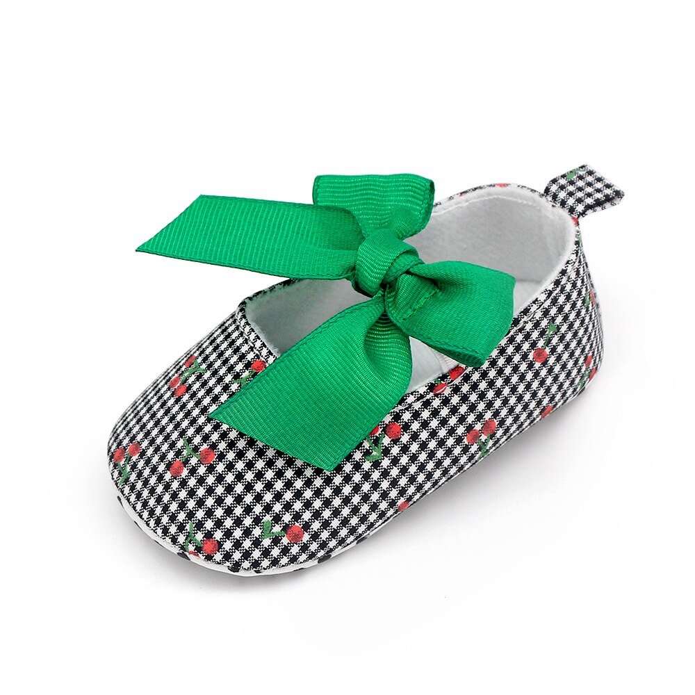 1 Paar Lente Herfst Plaid Cherry Strik Baby Peuter... – Grandado