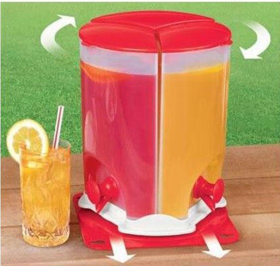 3 compartment drink dispenser Beverage Barrel Trip... – Grandado