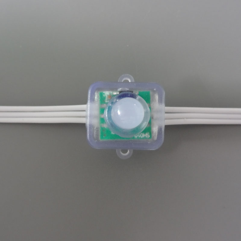 Tipo cuadrado todo el cable es blanco (20AWG) direccionable DC5V 12mm a ...