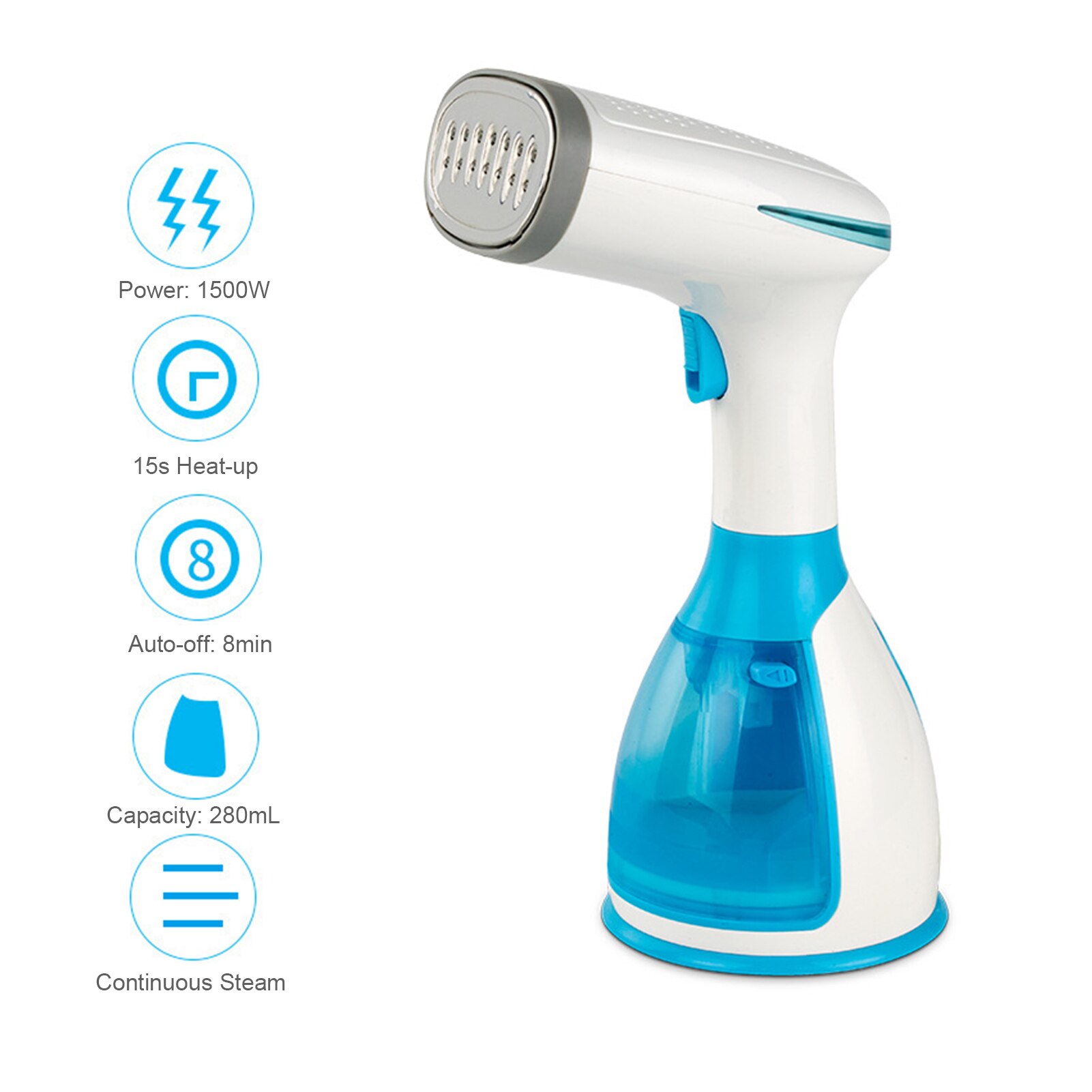 1500W Handheld Clothes Garment Fabric Steamer 280m... – Grandado