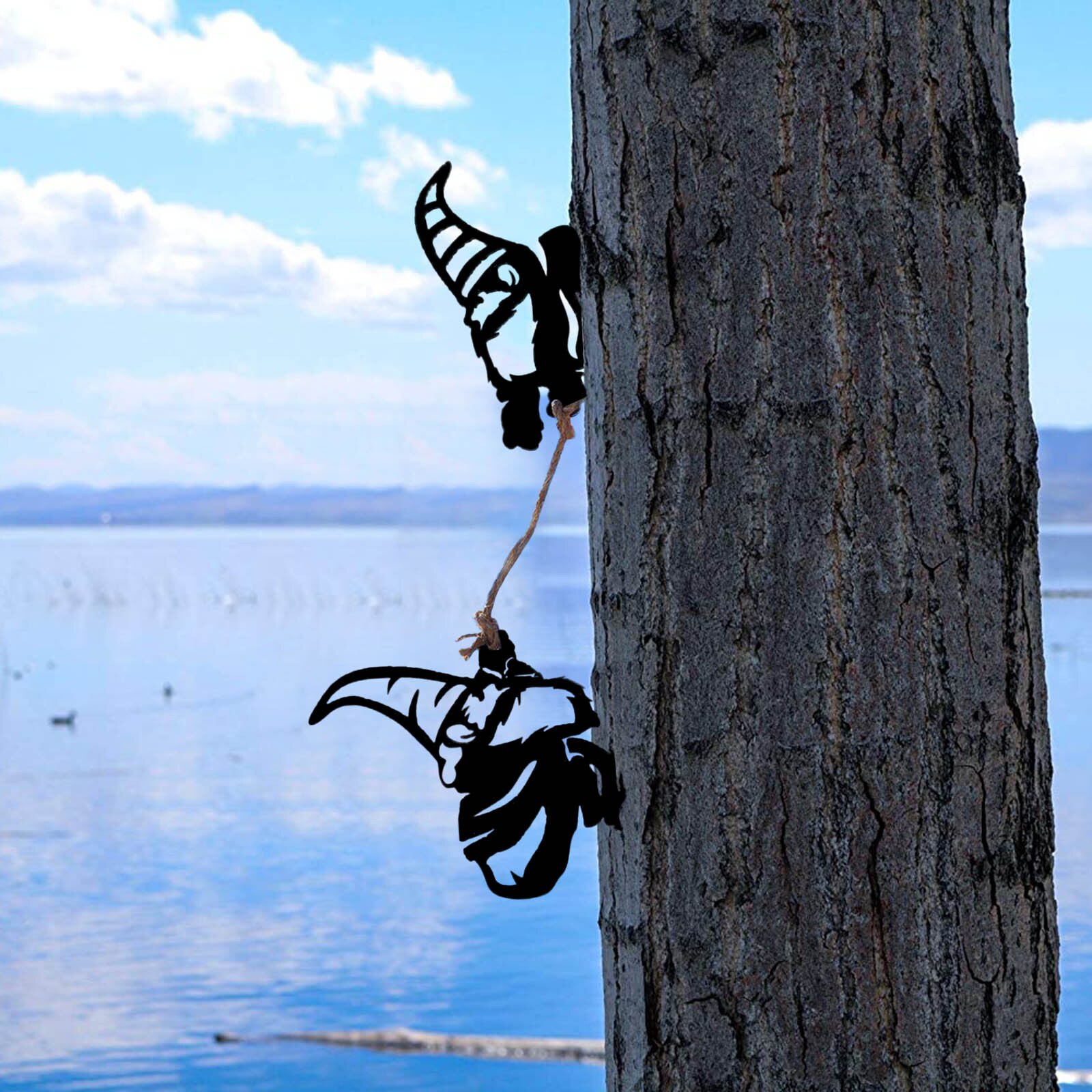 Steel Branch Gnomes Decoration Metal Tree Art Meta... – Grandado