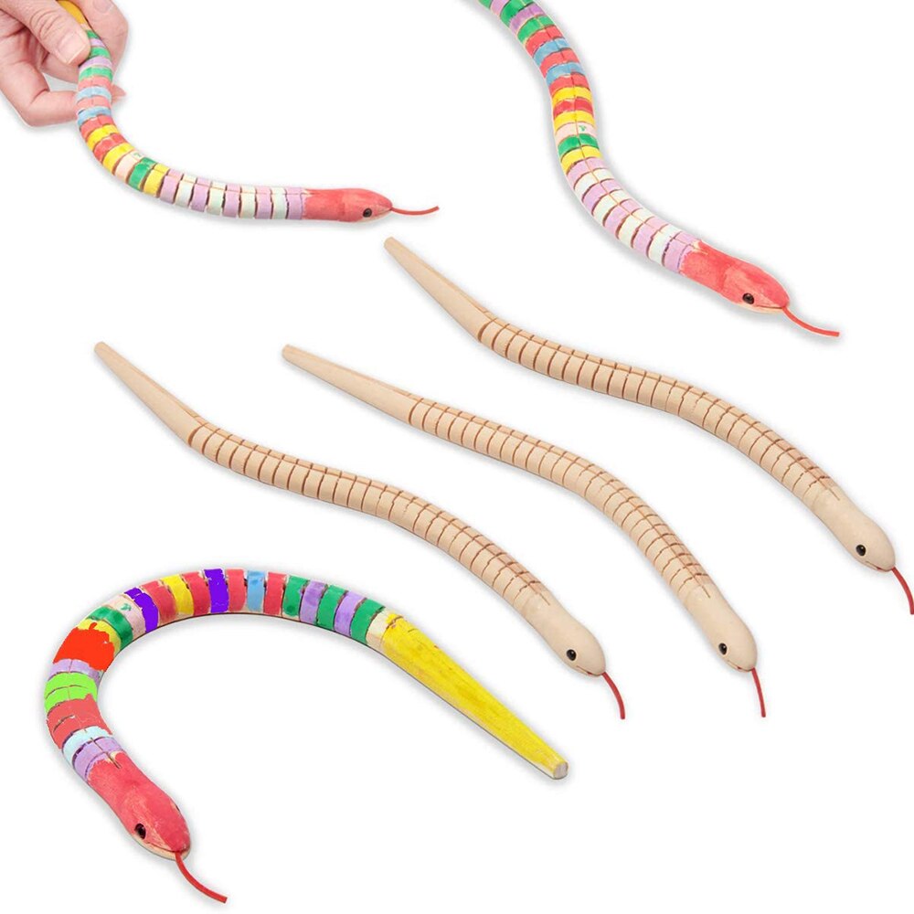 10Pcs 12 Inch Unfinished Wooden Wiggly Snakes Join... – Grandado