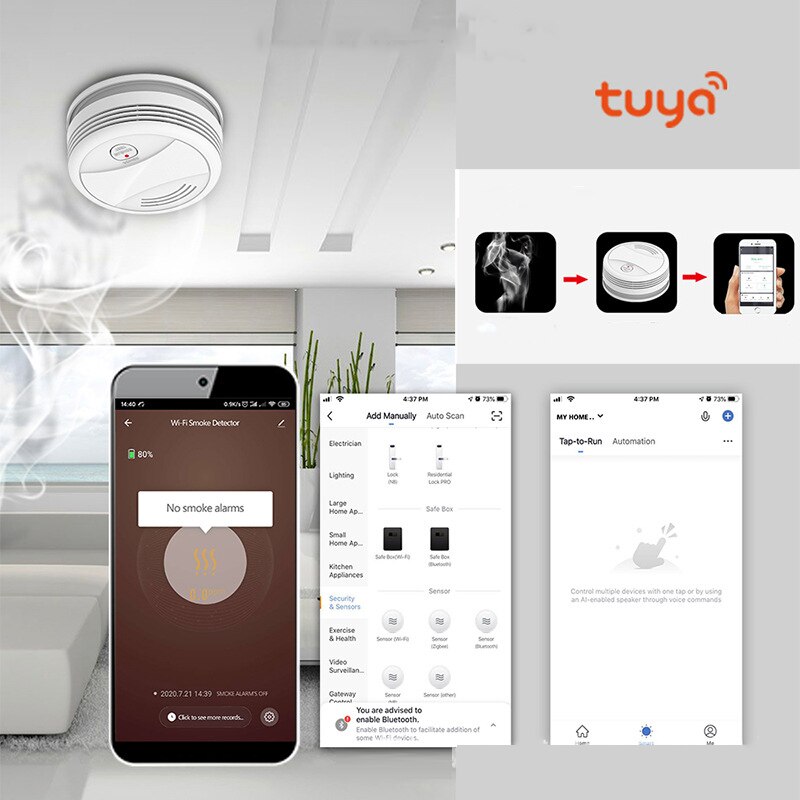 WiFi tuya Smart Smoke Detector Fire Safety for Hom... – Vicedeal