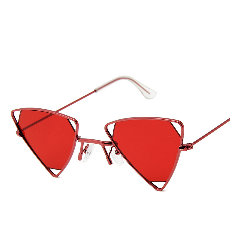Trendy small frame sunglasses triangle metal sungl... – Vicedeal