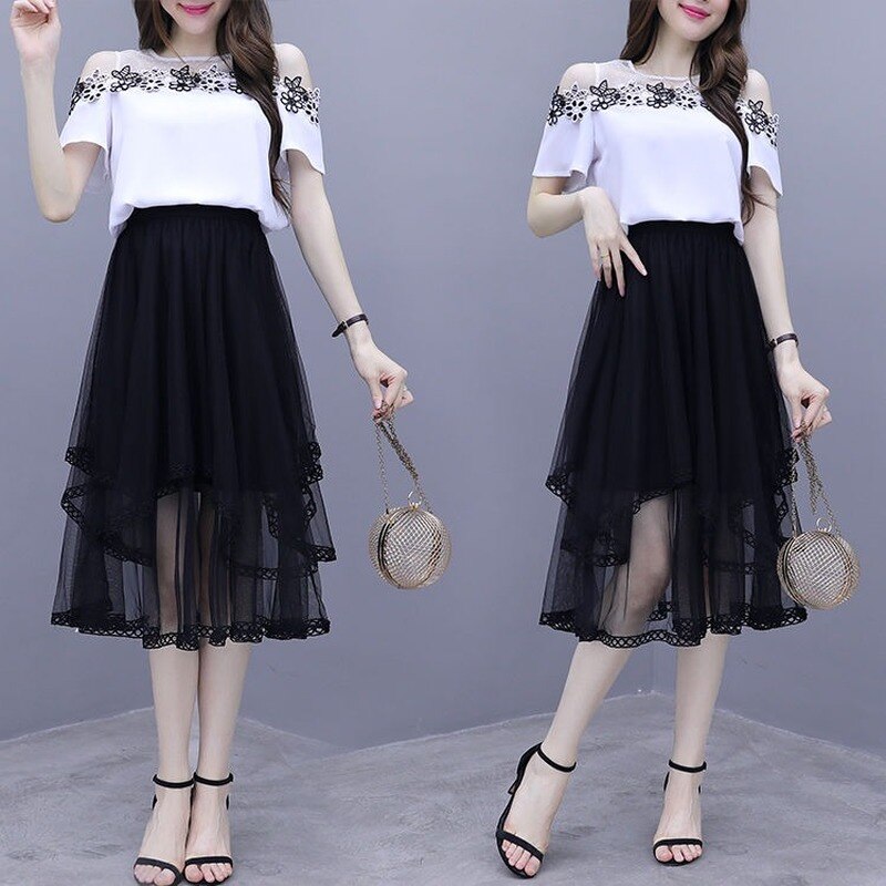 Ocidental saia terno de duas peças terno 2020 verã... – Vicedeal