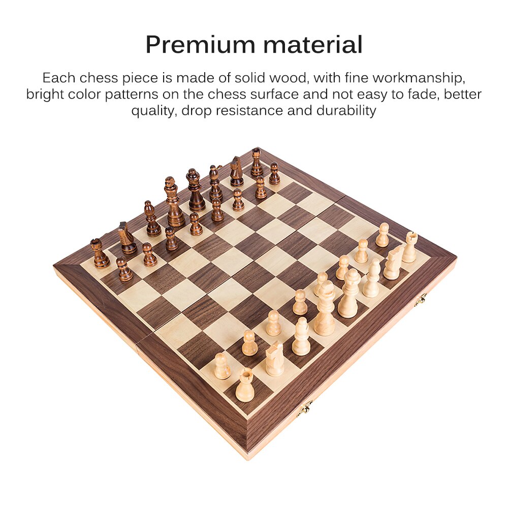 Magnetic Wooden Chess Children Chess Toys Solid Wo... – Grandado