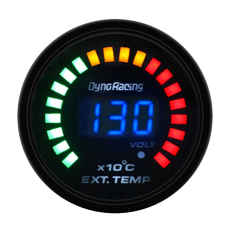 Dyno Racing 2 Inch 52mm LED Digital / Analog Exhau... – Grandado