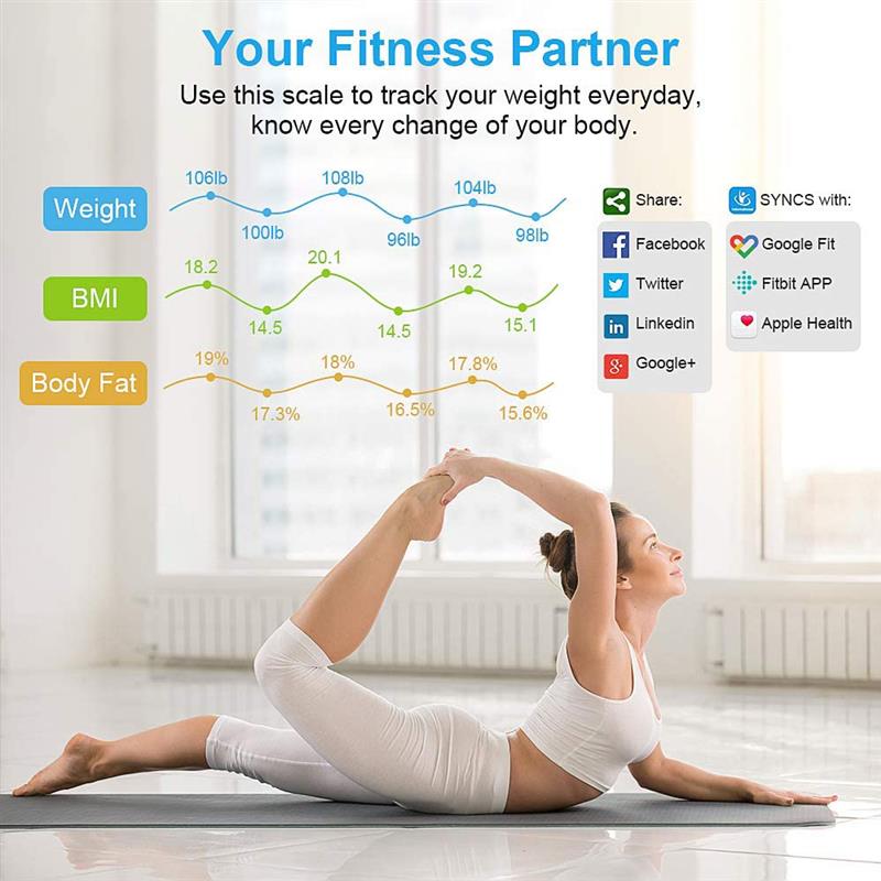 Smart Body Fat Scale Digital Weight Scale Bluetoot... – Grandado